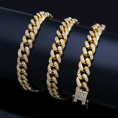极速Golden Link Chain Necklace Men Hip Jhop Necklace Jewelry