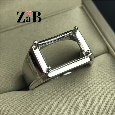 纯银镀18k原创设计风戒指空托