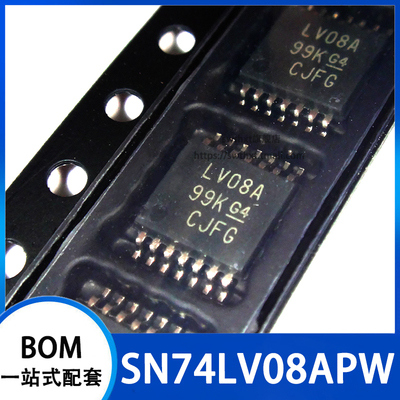 SN74LV08APWR SN74LV08APW 丝印 LV08A 贴片TSSOP-14