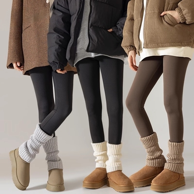 羊毛加厚针织保暖堆堆袜套小腿套