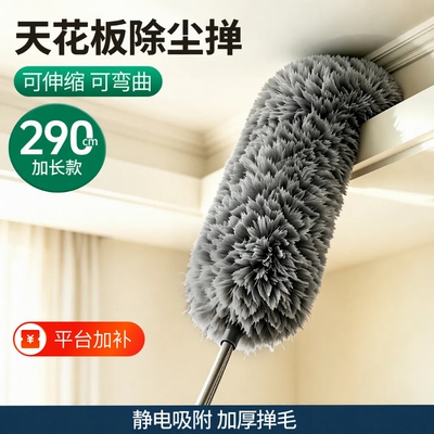 鸡毛掸子2.9米可伸缩杆除尘掸