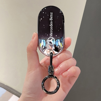 奔驰C级钥匙套GLC/S级cle车扣C350el壳EQE/E级包e350el/cla/E300L