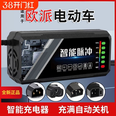 适用原装欧派电动车电瓶充电器48V12AH60V20AH72V30A新国标石墨烯