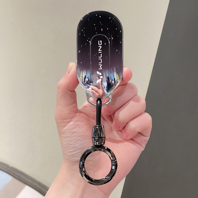 五菱宏光MINIEV钥匙套汽车用品挂扣Air ev晴空遥控保护壳折叠包链