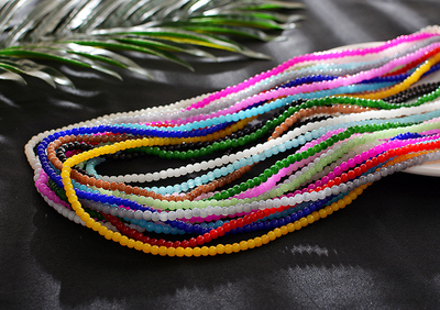 光面玻璃仿玉发簪散珠