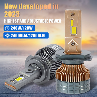 新品汽车大灯LED前照灯240W高功率工厂热销car led headlight