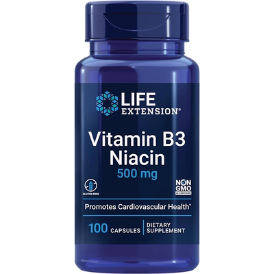 现货维生素B3烟酸 潮红反应 Vitamin B3 Niacin Life Extension