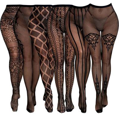 2026 New 1 / 3 / 6 Pack Black Fishnet Stockings  High Waist