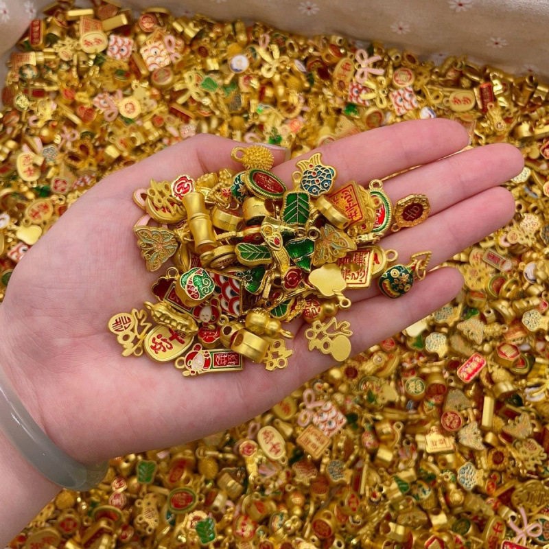 2026正宗清仓特价手工diy古风其他哑金配件饰品手链吊坠随机