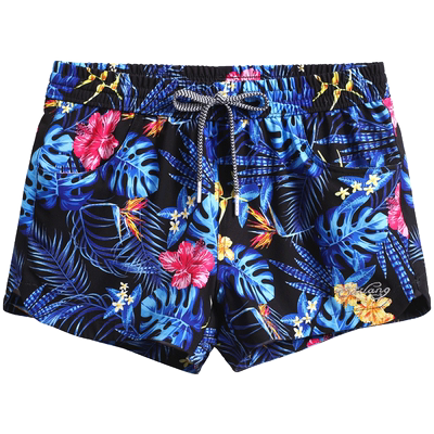 GELLA女士沙滩裤速干显瘦舒适短裤海边度假温泉花裤子夏季薄款