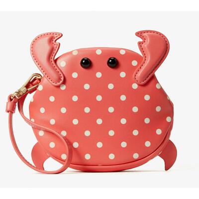 kate spade New York shelly螃蟹手拿Polka圆点Key Fob硬币