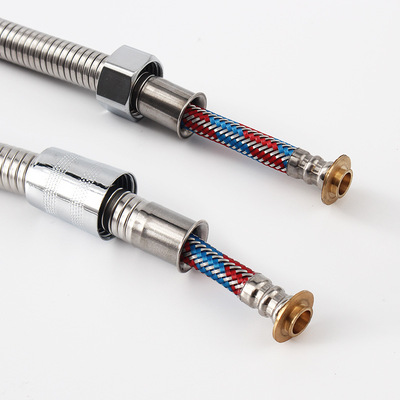 花洒软管淋浴喷头软管热水器淋浴管不锈钢软管304彩丝EPDM抽拉管