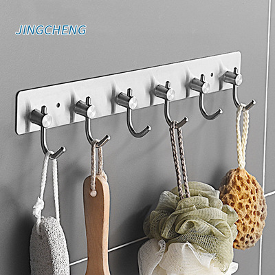 挂钩 不锈钢衣钩粘钩免钉hes Hook挂衣钩衣帽钩 排钩