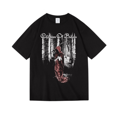 纯棉半袖中性摇滚衣服