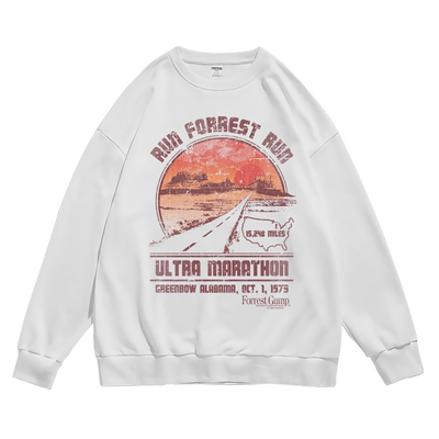 阿甘正传春秋薄款印花套头卫衣