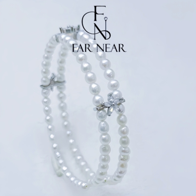 三层淡水珍珠弹力戒指小众轻奢女