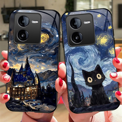 梵高玻璃iQOOZ系列手机壳油画潮