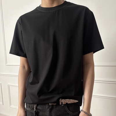 Poorland独家系列-巨丝滑100支长绒Supima棉小领口短袖DJT100