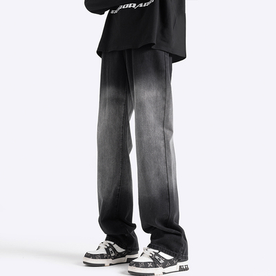 美式撞色牛仔裤男2025春秋