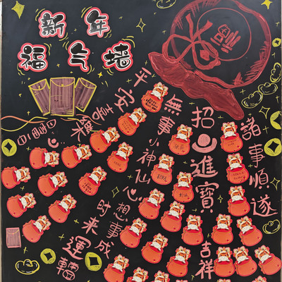 2026新年福气墙贴卡通马年福袋