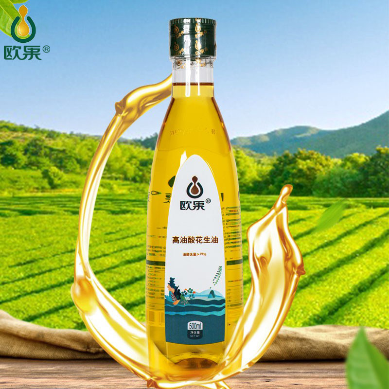 欧果高油酸花生油500mlx4一级压榨送礼首选礼盒装