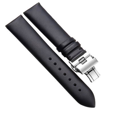 适配阿玛尼真皮手表带蝴蝶扣