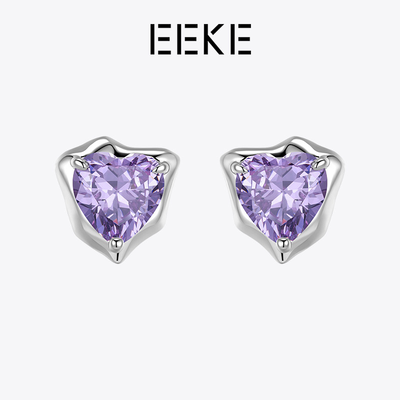 EEKE冰融系列融化爱心耳钉2023年新款潮女小众设计ins风高级感_虎窝淘