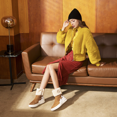 秋冬雪地靴雪地靴FD羊皮毛一体