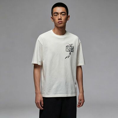 NIKE耐克男子短袖扣碎图案宽松篮球运动T恤IB3298-133