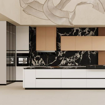 金牌厨柜静奢金属烤漆全屋定制整体衣帽间衣柜云系