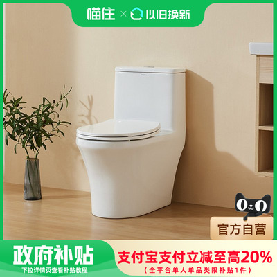 箭牌卫浴110双漩虹吸小户型马桶加粗管径易洁釉面坐便器AEB12616