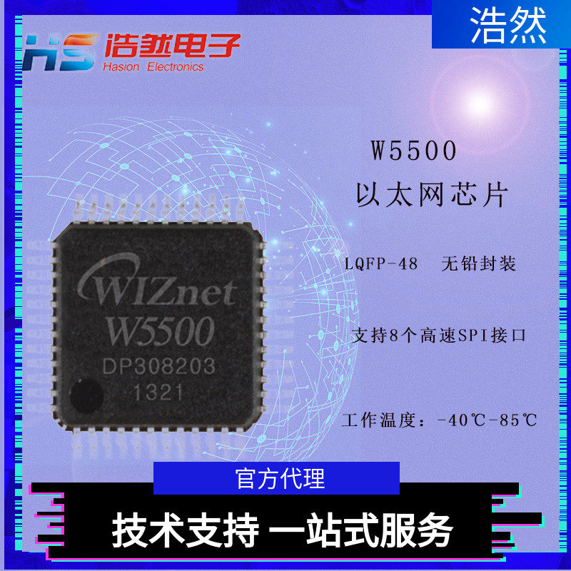 W5500芯片wiznet以太网 TCPIP协议栈性价比极优的网络接口IC_虎窝淘