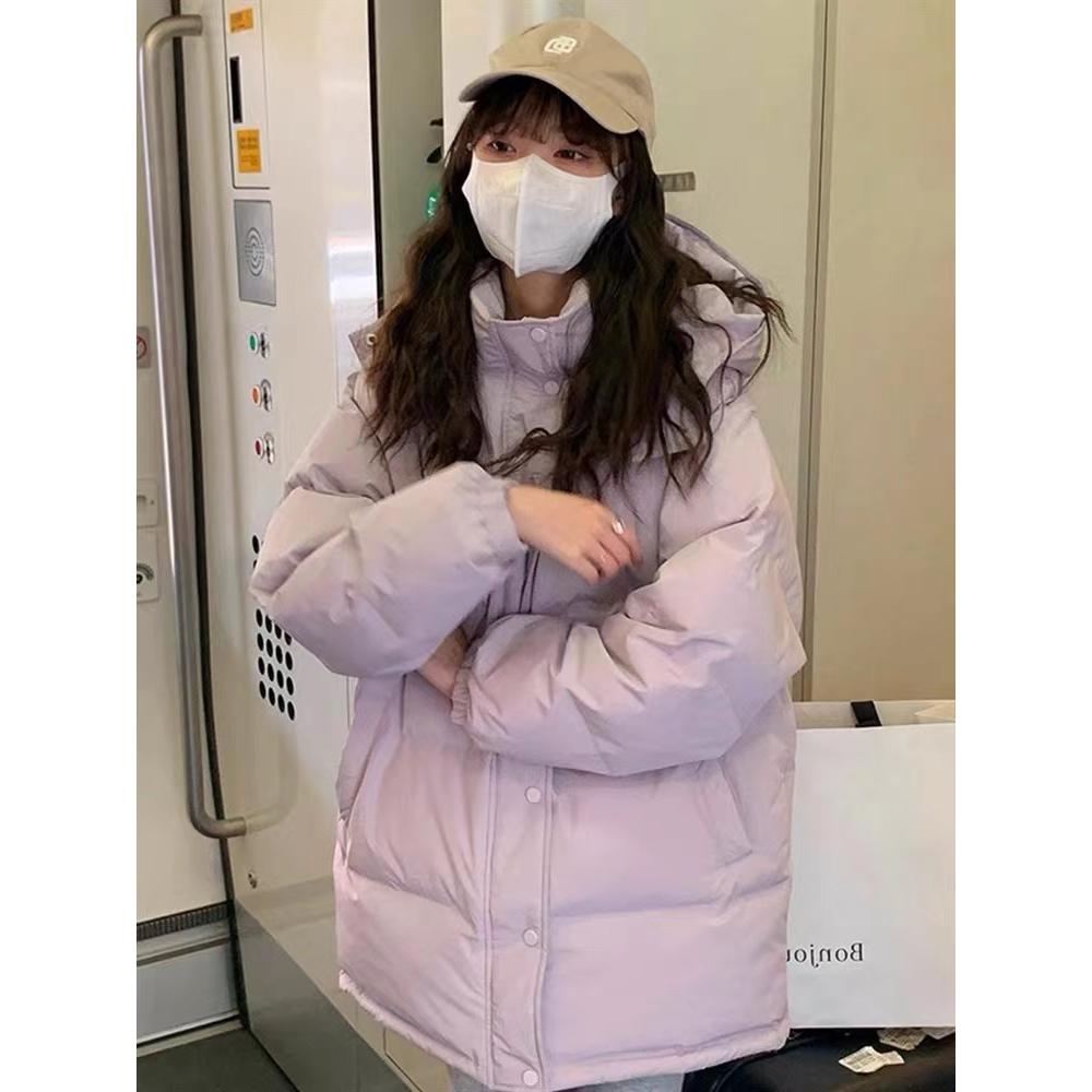 陆小团团羽绒棉服外套oversize棉袄冬装面包服韩系温柔小个子棉衣