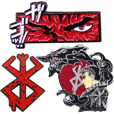Berserk剑风传奇胸针卡通动漫烙印勇士格斯别针金属合金徽章配饰