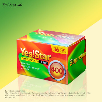 Yesstar巨星400感光度C41可冲洗正品原装彩色负片135mm规格36张
