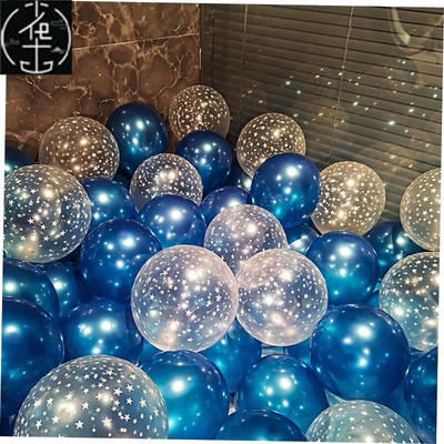 Blue Balloons Air Ballons Deco Birthday Star Foil Baloon