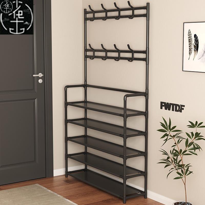 New integrated shoe rack, multi-layer clothes and hat rack