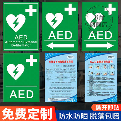 医院急救流程图心肌梗死标识牌