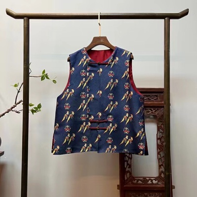 芸裳单排扣中式风常规圆领