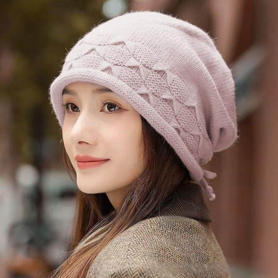 大头围宽松包堆帽子女显脸