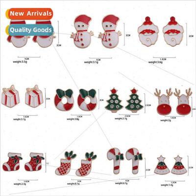 Christmas earrings old man snowman socks elk earrings Christ