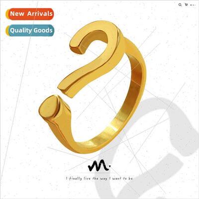 Europe new niche question mark opening adjustable ring femal