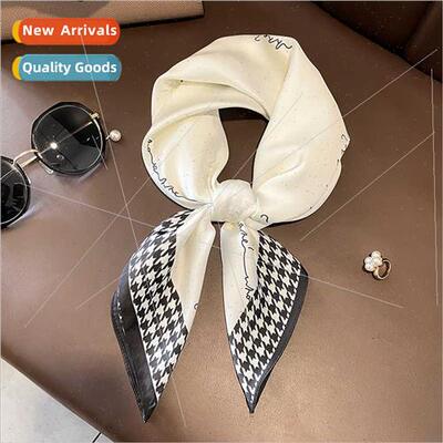 Korean  new spring fall temperament small square scarf femal