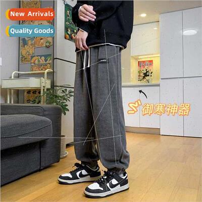 2022 Autumn winter new solid color padded thickened sweatpan