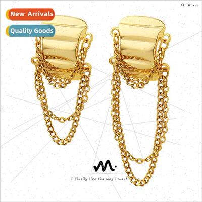 Asymmetrical geometric fashion -fading copper earrings taniu