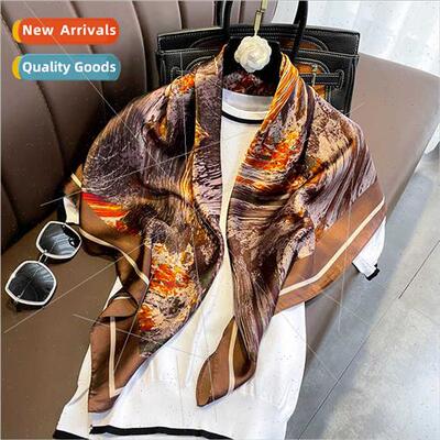 New charm graffi satin silk scarf simulation silk women spri