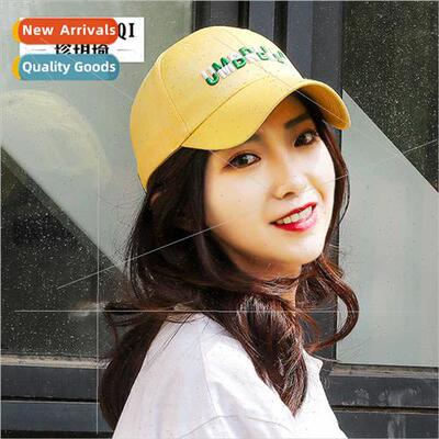 Korean  new two-color embroidery baseball cap men women soli