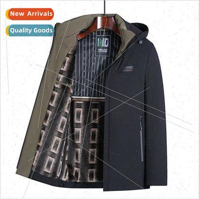 Middle-aged elderly cotton jacket men thickened collar down