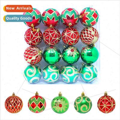 Christmas decorations 6cm16PCS electroplated plastic round p