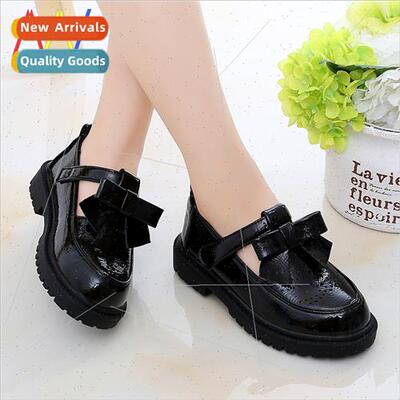girls Kids baby black Formal leather shoes Shoe  Girl kid